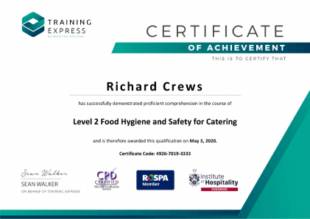 Certificate – Training Express