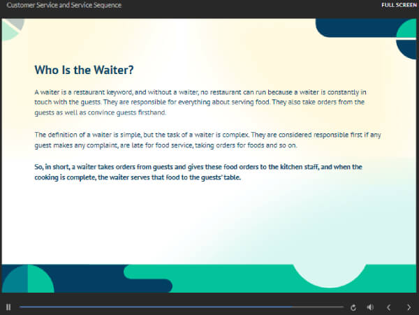 Waiter – Training Express