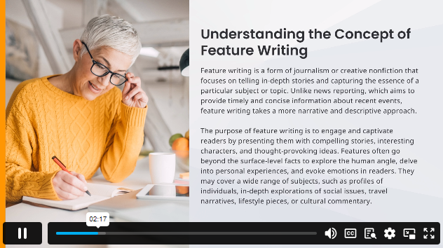 Diploma in Feature Writing – Training Express