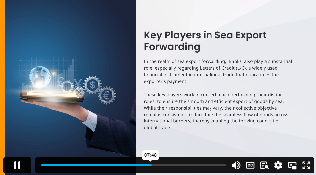 Procedures for Sea Export – Training Express