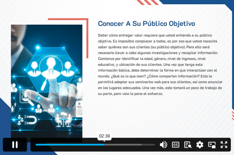Create a Great Webinar (In Spanish) – Training Express